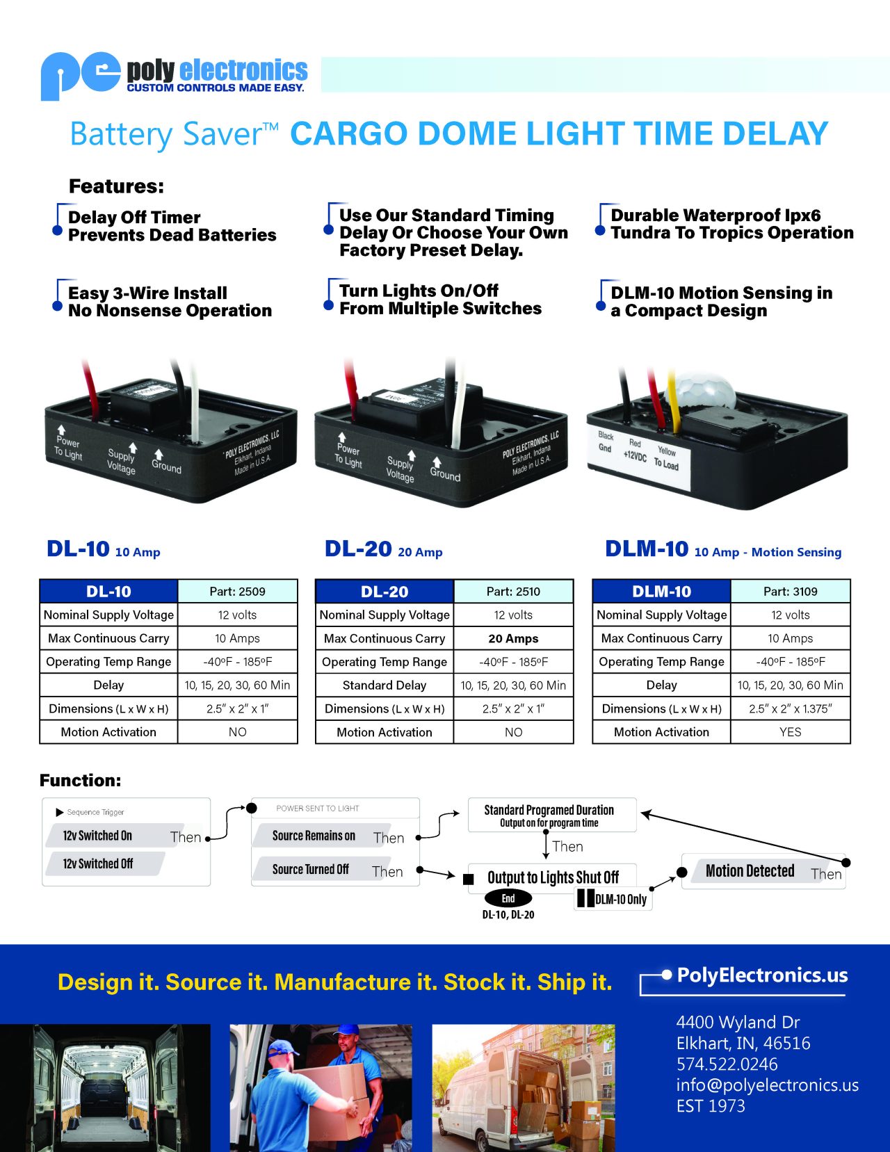 Dome Light Delay Timer - Poly Electronics